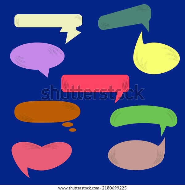 Modern Sticker Collage Speech Bubble Realistic Stock Vector (Royalty ...