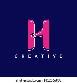 Modern Style H Letter Logo White Stock Vector (Royalty Free) 1812266833 ...