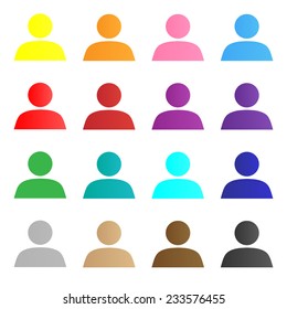 Modern Style Icon People Different Color Stock Vector (Royalty Free ...
