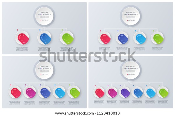 Modern Style Structure Charts Infographic Designs Stock Vector (Royalty ...
