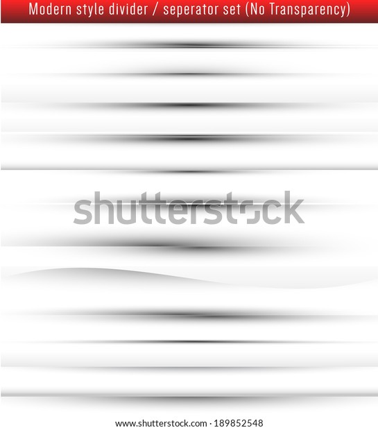 Modern Style Web Page Dividerseperator Set Stock Vector (Royalty Free ...