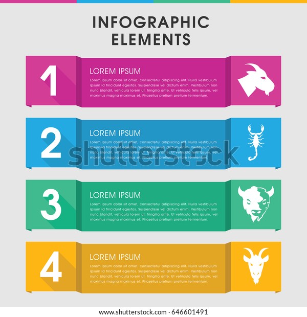 Modern Stylised Infographic Template Infographic Design Stock Vector ...