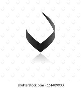 Modern Stylish Black Letter V Graphic Stock Vector (Royalty Free ...