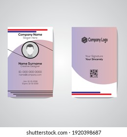Vektor Stok Stylish Purple Id Card Design Vector (Tanpa Royalti ...