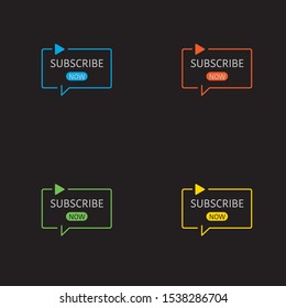 Modern Subscribe Icon Design Set Vector Stock Vector (Royalty Free ...