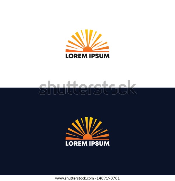 Modern Sun Logo Vector Download 스톡 벡터(로열티 프리) 1489198781 | Shutterstock