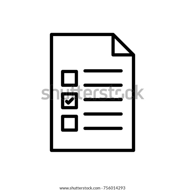 Modern Survey Line Icon Premium Pictogram Stock Vector (Royalty Free ...