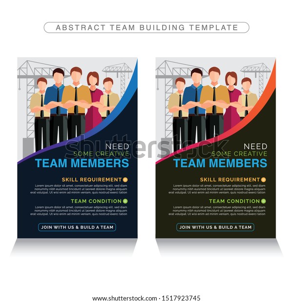 Modern Team Building Poster Flyer Background Stock Vector (Royalty Free ...