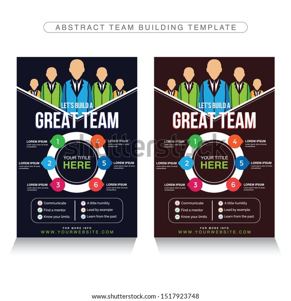 Modern Team Building Poster Flyer Background Stock Vector (Royalty Free ...