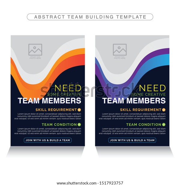 Modern Team Building Poster Flyer Background Stock Vector (Royalty Free ...