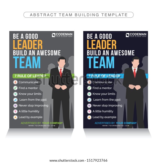 Modern Team Building Poster Flyer Background Stock Vector (Royalty Free ...