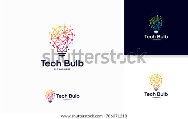 Modern Tech Bulb Logo Designs Concept Stock Vector (Royalty Free) 786071218