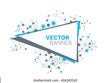 Modern Technical Banner Design Network Theme Stock Vector (Royalty Free ...