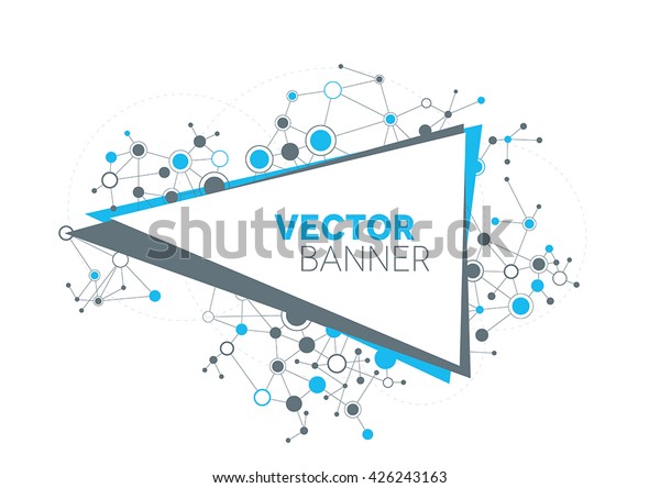 Modern Technical Banner Design Network Theme Stock Vector (Royalty Free ...