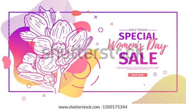 Modern Template Design 8 March Event Stock Vector (Royalty Free) 1300175344