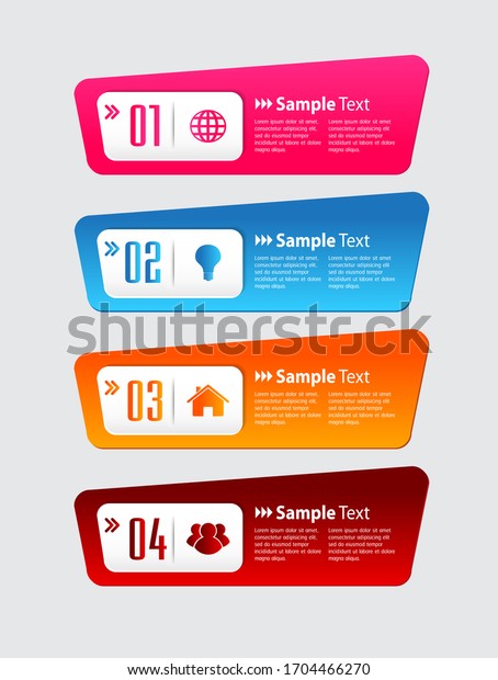 Modern Text Box Template Banner Infographics 库存矢量图（免版税）1704466270 ...