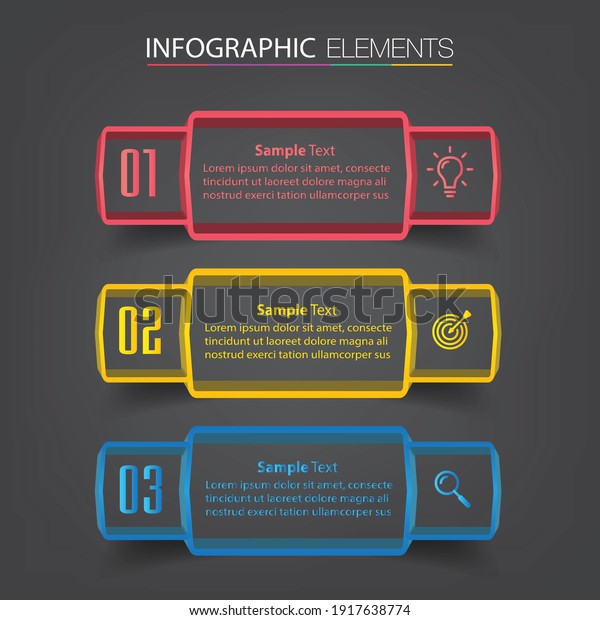 Modern Text Box Template Banner Infographics 库存矢量图（免版税）1917638774 ...