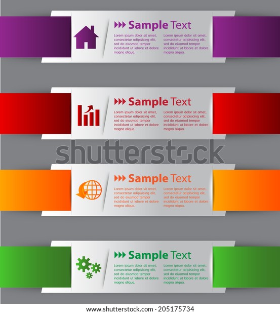 Modern Text Box Template Website Graphic Stock Vector (Royalty Free ...