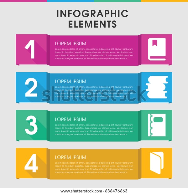 Modern textbook infographic template. infographic design with textbook ...