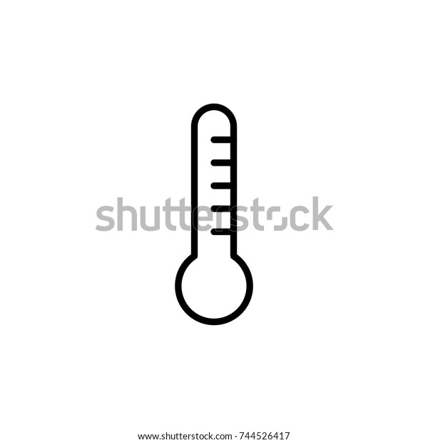 Modern Thermometer Line Icon Premium Pictogram Stock Vector (Royalty ...