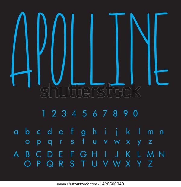 Modern Thin Line Alphabet Letters Font Stock Vector (Royalty Free ...
