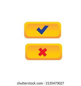 Modern Ticks Crosses Accept Reject Symbols Stock Vector (Royalty Free ...