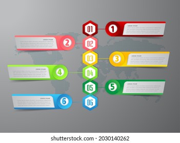 Modern Timeline Text Box Template Infographics Stock Vector (Royalty ...