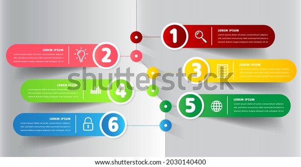 Modern Timeline Text Box Template Infographics Stock Vector (Royalty ...