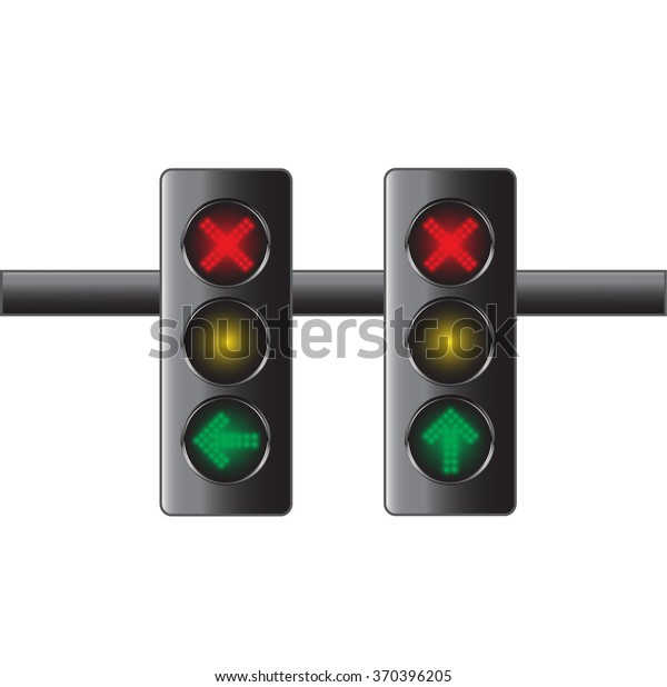 Modern Traffic Light Green Arrow Vector Stock Vector (Royalty Free ...
