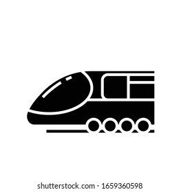 Modern Train Black Icon Concept Illustration Stock Vector (Royalty Free ...