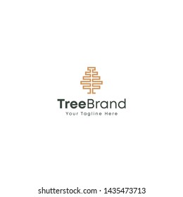 Modern Tree Logo Design Template Stock Vector (Royalty Free) 1435473713 ...