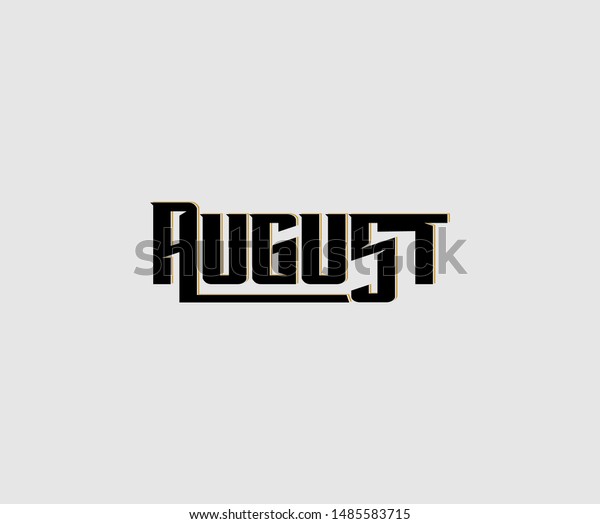 Modern Typography Font Month August Vector Stock Vector (Royalty Free ...