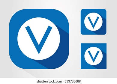 Alphabet Letters Set V Logo Element Stock Vector (Royalty Free ...