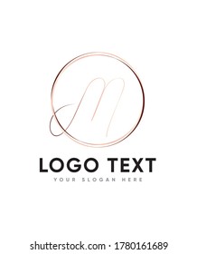 Modern Unique Calligraphy Letter Type M Stock Vector (Royalty Free ...