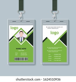 Creative Green Id Card Design Template Stock Vector (Royalty Free ...