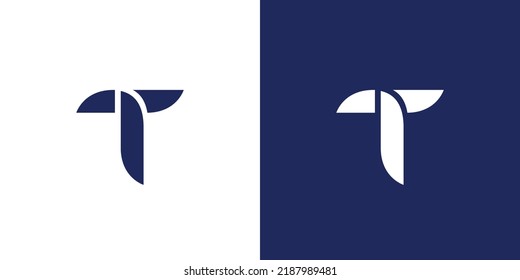 Modern Unique Letter T Initials Logo Stock Vector (Royalty Free ...