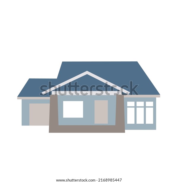 Modern Urban House Front View Vector Stock Vector (Royalty Free) 2168985447 | Shutterstock