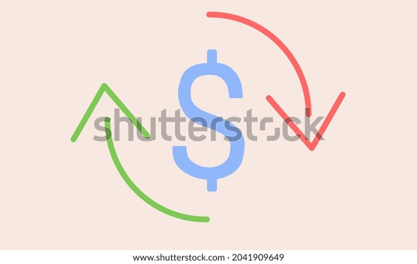 Modern Usd Exchange Symbol Adjustable Strokes Stock Vector (Royalty ...