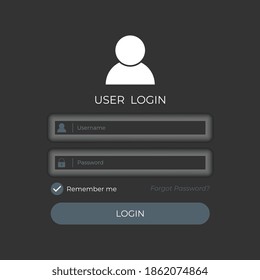 Modern User Login Form Design Template Stock Vector (Royalty Free ...