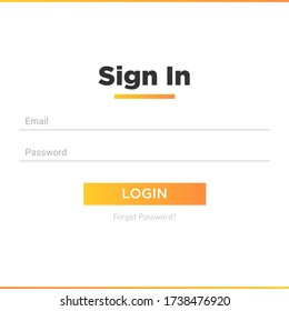 Modern User Login Form Menu Page Stock Vector (Royalty Free) 1738476920 ...