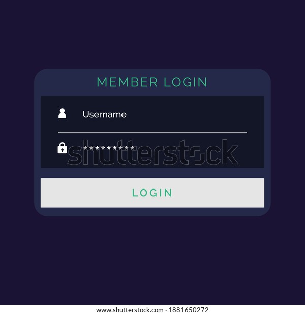 Modern User Login Great Any Purposes Stock Vector (Royalty Free ...