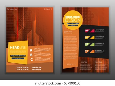 Orange Catalog Cover Design Corporate Business Stock Vector (Royalty ...