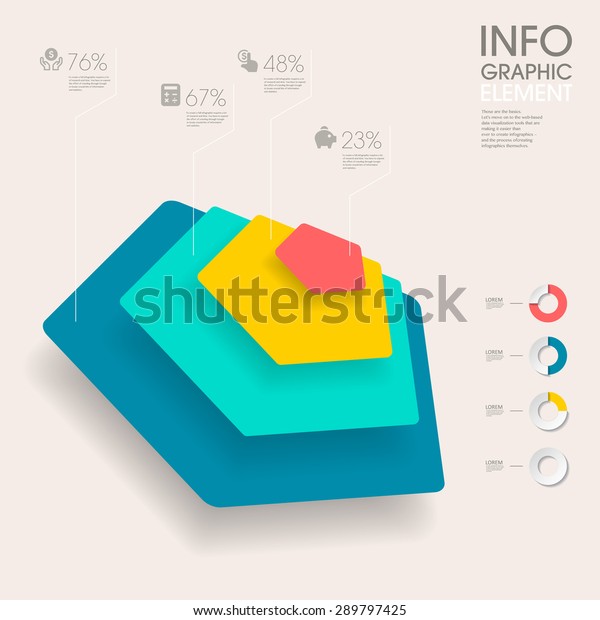 Modern Vector Abstract Pentagon Chart Infographic Stock Vector (Royalty ...