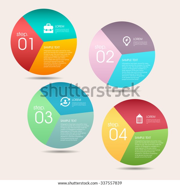 Modern Vector Abstract Pie Chart Infographic Stock Vector (Royalty Free ...