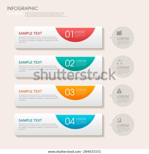 Modern Vector Abstract Step Label Infographic Stock Vector (Royalty ...
