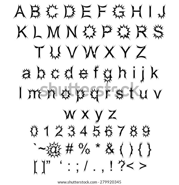 Modern Vector Alphabet Font Abc Letters Stock Vector (Royalty Free ...