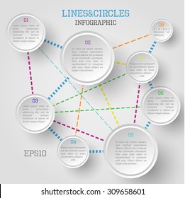 Modern Vector Circle Line Infographic Elements Stock Vector (Royalty ...