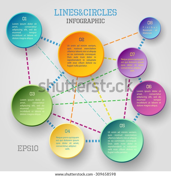 Modern Vector Circle Line Infographic Elements Stock Vector (Royalty ...