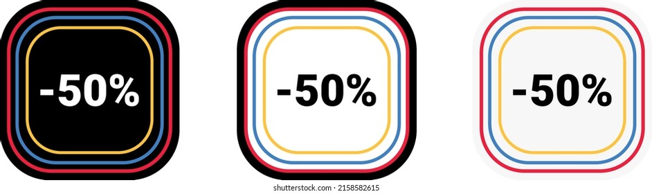 Modern Vector Discount 50 Percent Off Stock Vector (Royalty Free ...