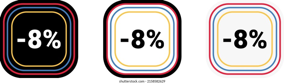 Modern Vector Discount 8 Percent Off Stock Vector (Royalty Free ...